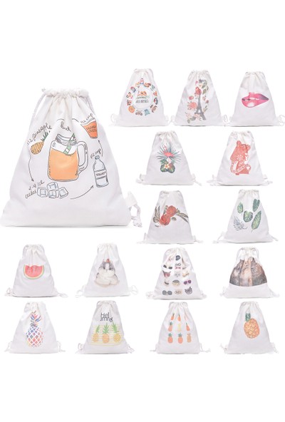 Kadın Sırt Çantası Tuval Ipli Çiçek Ananas Kedi Dudak Kadın Sırt Çantası Tuval Ipli Çiçek Ananas Kedi Dudak