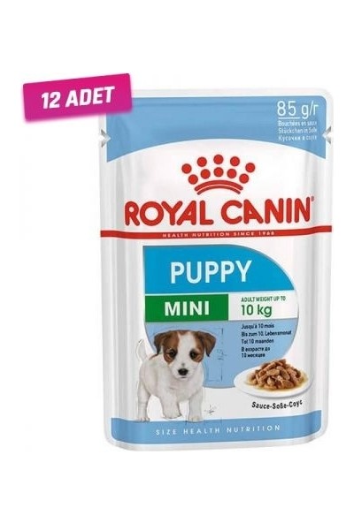 Royal Canin Puppy Mini Gravy Pouch Köpek Maması 85 gr 12'li Royal Canin Puppy Mini Gravy Pouch Köpek Maması 85 gr 12'li