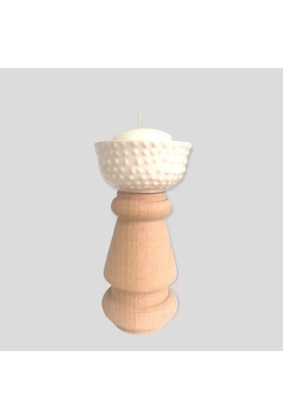 Nordhus Krem Baloncuk Ağaç Mumluk