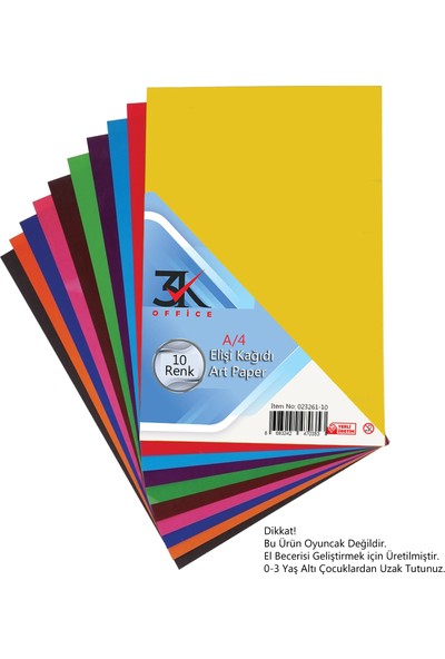 Office-3k A/4 Elişi Kağıdı – 10 Renk