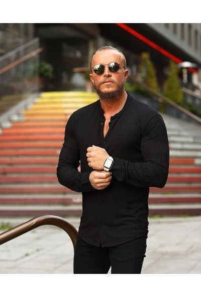 Marrakech Hakim Yaka Fitilli Gömlek Marrakech Hakim Yaka Fitilli Gömlek