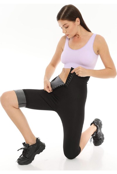 Secret Moda Terleten Incelten Yağ Yakımını Hızlandıran Yüksek Bel Ağraflı Sauna Termal Kısa Tayt Secret Moda Terleten Incelten Yağ Yakımını Hızlandıran Yüksek Bel Ağraflı Sauna Termal Kısa Tayt