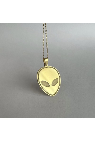 Gökdeniz 925 Unisex Model 925 Ayar Gold Alien Tasarım Gümüş Kolye Gökdeniz 925 Unisex Model 925 Ayar Gold Alien Tasarım Gümüş Kolye