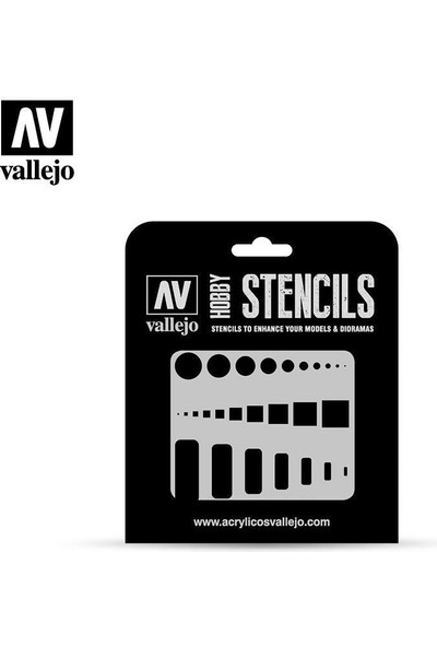 Vallejo ST-AIR003 1/72-1/48-1/32 Geometrik Şemalı Esnek Boya Şablonu