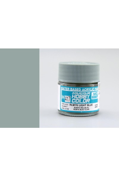 Mr Hobby Gunze H417 10 Ml. RLM76 Light Blue , Aqueous Serisi Maket Boyası Mr Hobby Gunze H417 10 Ml. RLM76 Light Blue , Aqueous Serisi Maket Boyası