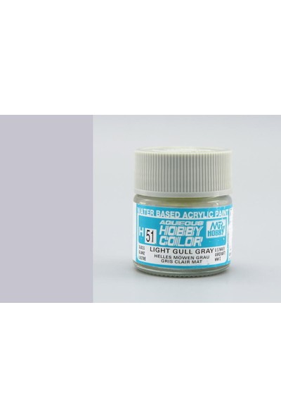 Mr Hobby Gunze H051 10 Ml. Light Gull Gray, Aqueous Serisi Maket Boyası