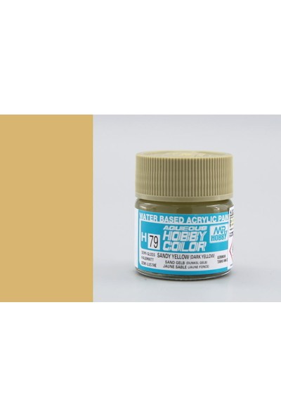Mr Hobby Gunze H079 10 Ml. Sandy Yellow (Dark Yellow), Aqueous Serisi Maket Boyası