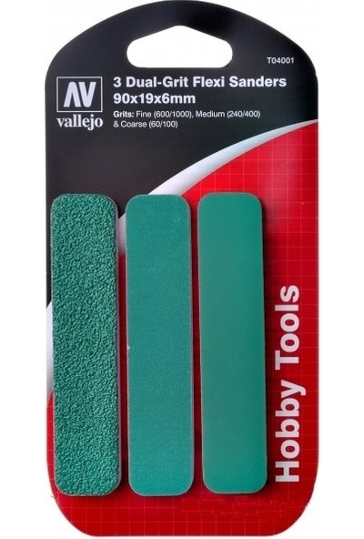 Vallejo T04001 Esnek 60,240,600 No Ince Zımpara Çubuğu (90X19X6MM), 3 Adet Vallejo T04001 Esnek 60,240,600 No Ince Zımpara Çubuğu (90X19X6MM), 3 Adet