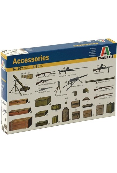 Italeri 0407S 1/35 Silahlar ve Mühimmatlar Demonte Plastik Maketi Italeri 0407S 1/35 Silahlar ve Mühimmatlar Demonte Plastik Maketi