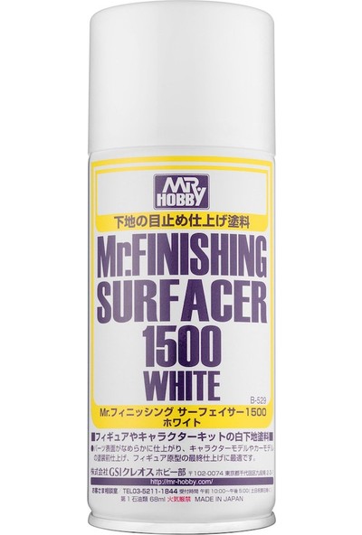 Mr Hobby Gunze B529 170 Ml. Mr.finishing Surfacer 1500, Beyaz, Sprey Astar Maket Boyası Mr Hobby Gunze B529 170 Ml. Mr.finishing Surfacer 1500, Beyaz, Sprey Astar Maket Boyası