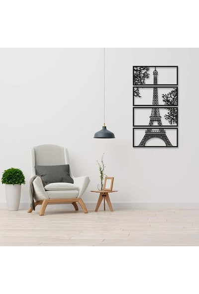 Organik Fikirler Dükkanı 4 Parçalı Eyfel Kulesi Temalı Dekoratif Metal Duvar Tablosu 55 x 30 cm Organik Fikirler Dükkanı 4 Parçalı Eyfel Kulesi Temalı Dekoratif Metal Duvar Tablosu 55 x 30 cm