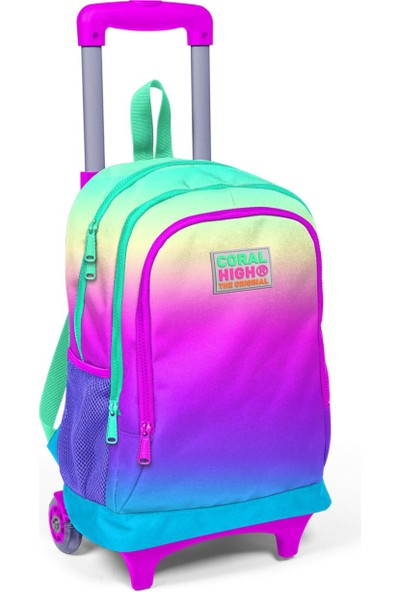 Coral High Kids Renkli Işıklı Tekerlekli Iki Bölmeli Çekçekli Sırt Çantası 23910 Coral High Kids Renkli Işıklı Tekerlekli Iki Bölmeli Çekçekli Sırt Çantası 23910