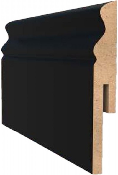 Verissimo Vanessa Siyah Soft Touch Lake PVC Kaplı Süpürgelik 10 cm