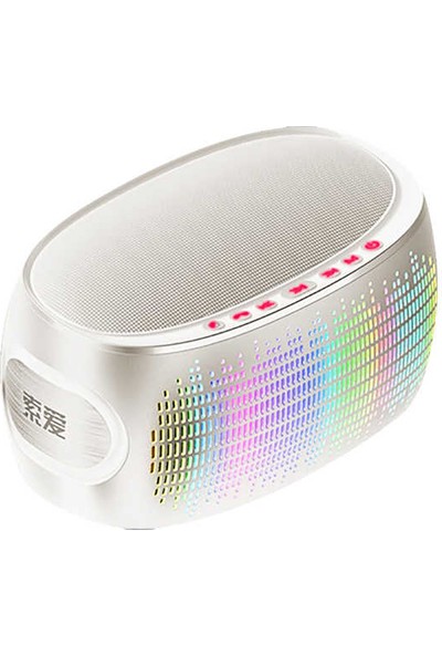 Soaiy Bluetooth Kablosuz Hoparlör Speaker Radyo Hafıza Kartı Destekli K1 Beyaz Soaiy Bluetooth Kablosuz Hoparlör Speaker Radyo Hafıza Kartı Destekli K1 Beyaz