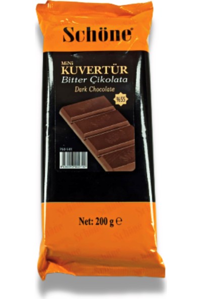 Schöne Mini Kuvertür Bitter Çikolata 200 gr