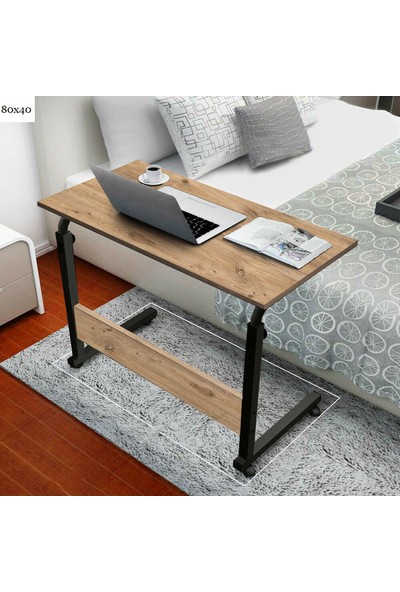SC Dizayn Yükseklik Ayarlı Laptop Sehpası ve Çalışma Masası - Atlantik Çam (Tekerli) 80X40 SC Dizayn Yükseklik Ayarlı Laptop Sehpası ve Çalışma Masası - Atlantik Çam (Tekerli) 80X40