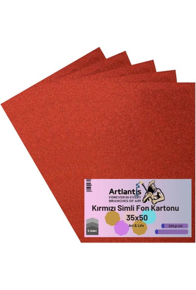 Artlantis Kırmızı Simli Karton 35X50 5 Adet Artlantis Simli Karton Kırmızı 5 Adet 35*50 Artlantis Kırmızı Simli Karton 35X50 5 Adet Artlantis Simli Karton Kırmızı 5 Adet 35*50