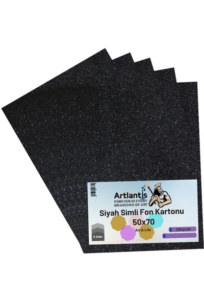 Artlantis Siyah Simli Karton 50X70 5 Adet Artlantis Simli Karton Siyah 5 Adet 50*70 Artlantis Siyah Simli Karton 50X70 5 Adet Artlantis Simli Karton Siyah 5 Adet 50*70