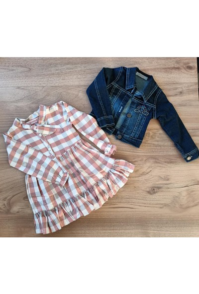 Cozzalica Collection Kot Ceketli, Kız Çocuk Elbise Cozzalica Collection Kot Ceketli, Kız Çocuk Elbise