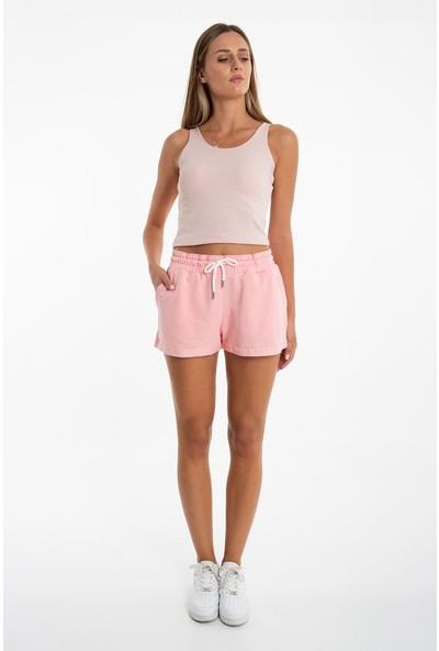 Kadın Kısa Pembe Şort