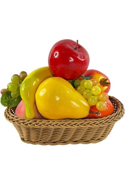 Nettenevime Yapay Meyve Sepeti 10 Adet Meyve ve Sepet