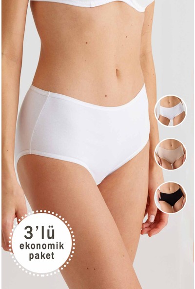 Pierre Cardin 2033 Kadın Maxi Cut 3Lü Paket Külot Pierre Cardin 2033 Kadın Maxi Cut 3Lü Paket Külot