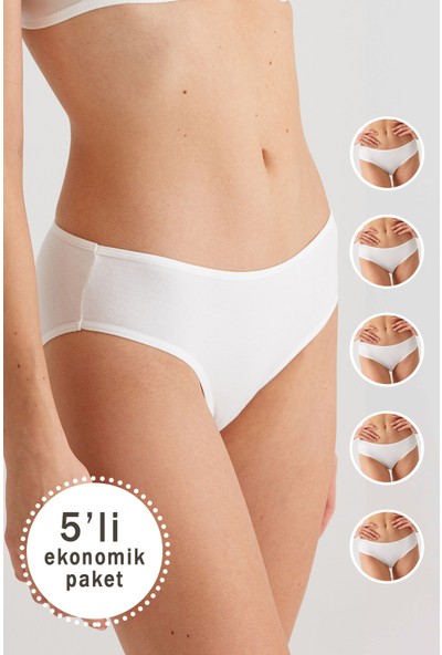 Pierre Cardin Kadın 5'li Kalın Kenarlı Klasik Slip Külot Pierre Cardin Kadın 5'li Kalın Kenarlı Klasik Slip Külot