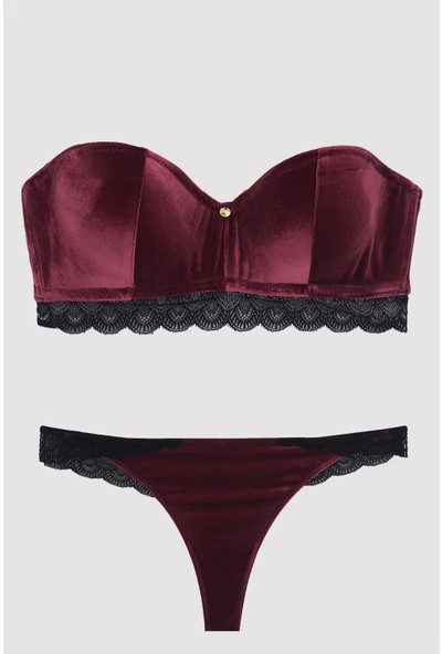 Pierre Cardin Ales Serisi Desteksiz Straplez Kadife Sütyen Takım Pierre Cardin Ales Serisi Desteksiz Straplez Kadife Sütyen Takım