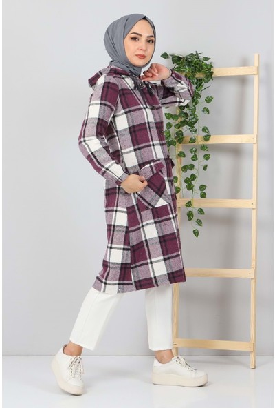 Cebi Düğmeli Kap Mürdüm Cebi Düğmeli Kap Mürdüm