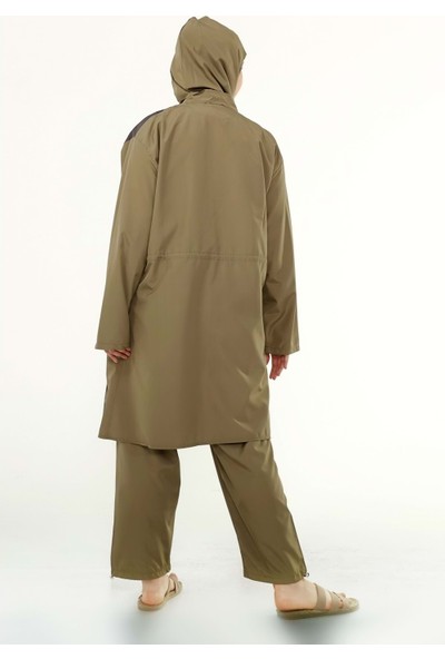 Garni Detaylı Tesettür Mayo Haki Garni Detaylı Tesettür Mayo Haki