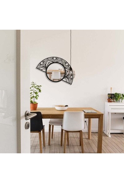 Ahşap - Aynalı Pleksi Mandala Duvar Dekoru