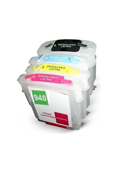 Bk Hp 940 Uyumlu Kolay Dolan Kartuşları (Dolu) Bk Hp 940 Uyumlu Kolay Dolan Kartuşları (Dolu)