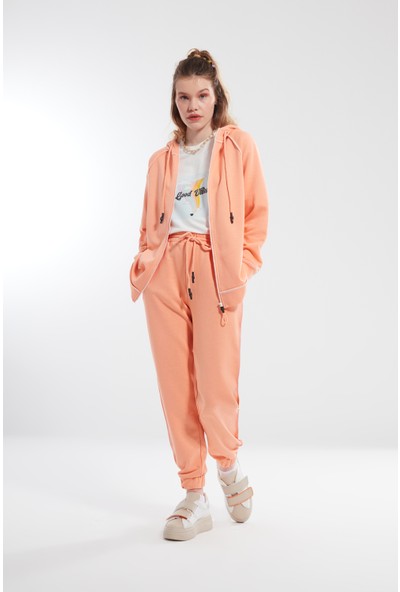 Karyoka Dikişli Somon Eşofman Altı