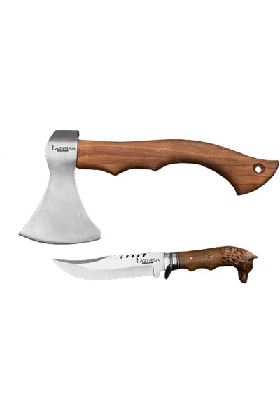 Outdoor Balta Kamp Nacak Budama Baltası (32 Cm) Çakı Kamp Bıçağı (28.5 Cm) Dövme Çelik (2'li Set) Outdoor Balta Kamp Nacak Budama Baltası (32 Cm) Çakı Kamp Bıçağı (28.5 Cm) Dövme Çelik (2'li Set)