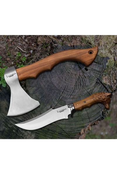 Outdoor Balta Kamp Nacak Budama Baltası (32 Cm) Çakı Kamp Bıçağı (33 Cm) Dövme Çelik (2'li Set) Outdoor Balta Kamp Nacak Budama Baltası (32 Cm) Çakı Kamp Bıçağı (33 Cm) Dövme Çelik (2'li Set)
