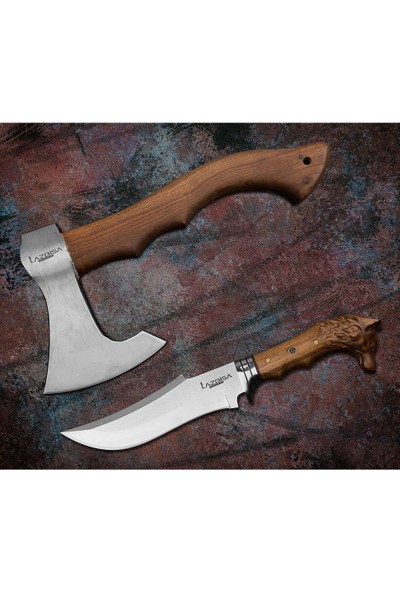 Outdoor Balta Kamp Nacak Budama Baltası (32 Cm) Çakı Kamp Bıçağı (33 Cm) Dövme Çelik (2'li Set) Outdoor Balta Kamp Nacak Budama Baltası (32 Cm) Çakı Kamp Bıçağı (33 Cm) Dövme Çelik (2'li Set)