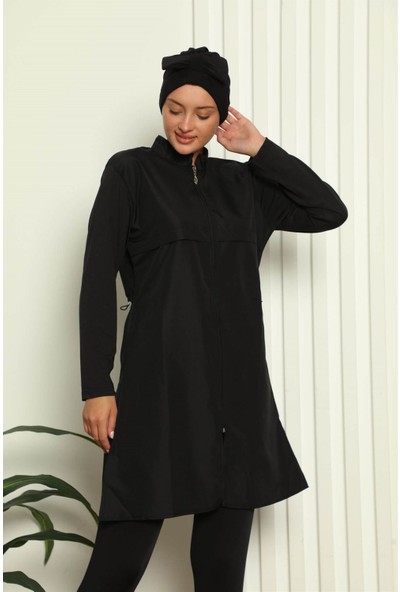 Moda Çizgi Tam Tesettür Pantolonlu Mayo 31036 Moda Çizgi Tam Tesettür Pantolonlu Mayo 31036