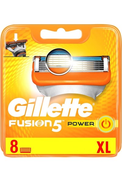 Gillette Fusion 5 Power 8'li Yedek Tıraş Bıçağı Karton Paket Gillette Fusion 5 Power 8'li Yedek Tıraş Bıçağı Karton Paket