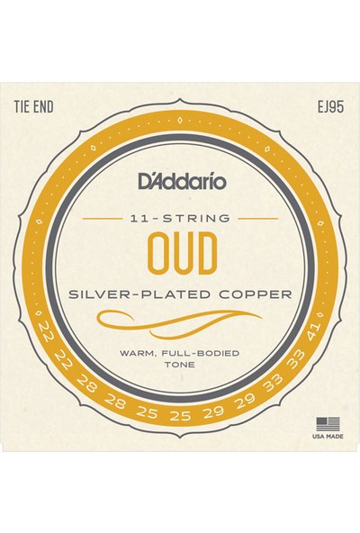 Daddario EJ95 Silverplated Wound Takım Tel Ud Teli Daddario EJ95 Silverplated Wound Takım Tel Ud Teli