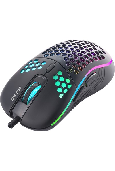 Xtrike Me GM-512 Oyuncu Mouse Rbg LED Işık Optik Kablolu Fare 6400 Dpi Xtrike Me GM-512 Oyuncu Mouse Rbg LED Işık Optik Kablolu Fare 6400 Dpi
