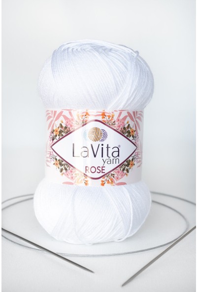 Lavita Yarn Velur Baby Kadife Ip Amigurumi El Örgü Ipi Taka Yarn (1002-OPTIKBEYAZ)
