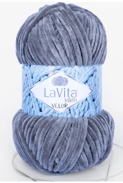 Lavita Yarn Velur Baby Kadife Ip Amigurumi El Örgü Ipi Taka Yarn (6019-FÜME)