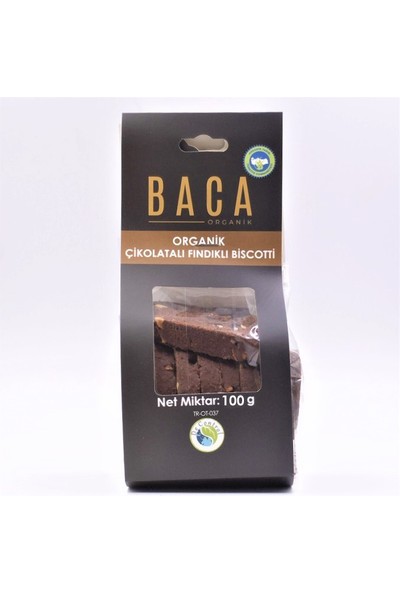 Baca Organik Çikolatalı Fındıklı Biskotti 100 gr Baca Organik Çikolatalı Fındıklı Biskotti 100 gr