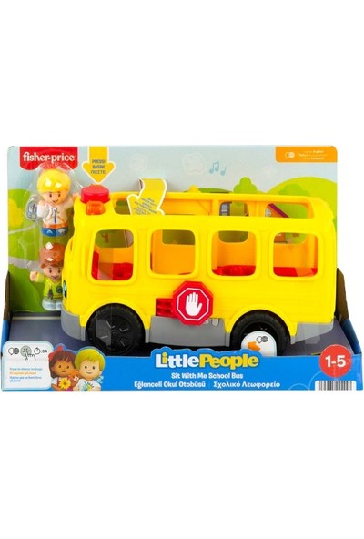 Oyuncak Zinciri Fisher-Price® Little People Eğlenceli Okul Otobüsü, 1-5 Yaş