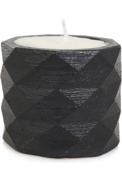 Füme Kristal Saksı'da Dekoratif Mum