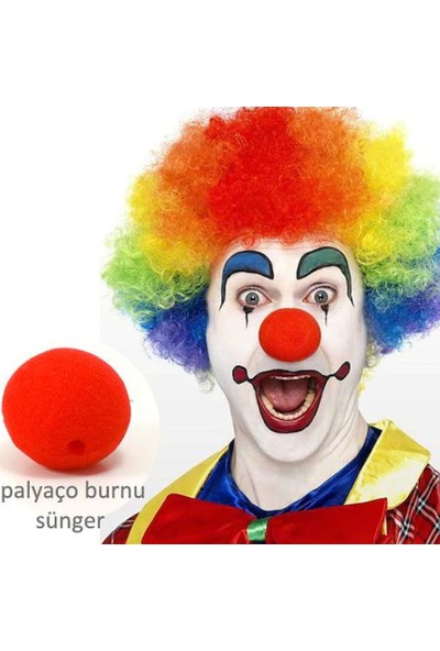 Big Party Store Palyaço Karışık Renk Bonus Peruk ve Burun Set Big Party Store Palyaço Karışık Renk Bonus Peruk ve Burun Set
