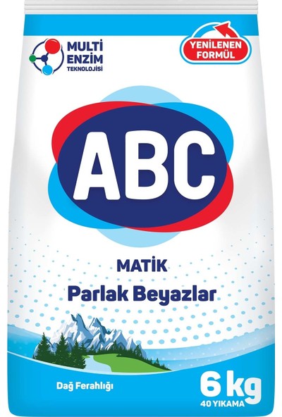 Abc Matik 6 kg Dağ Esintisi Parlak Beyazlar Abc Matik 6 kg Dağ Esintisi Parlak Beyazlar