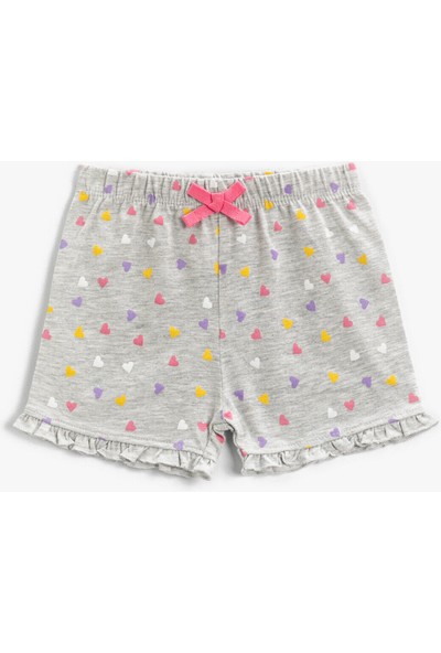Koton Kalp Baskılı Beli Lastikli Şort