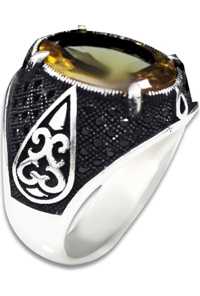 TAJA925 Erkek Gümüş Yüzük , Zultanite Taşlı Gümüş 925,B1855