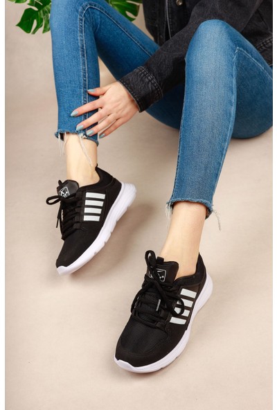 Epaavm Fileli Siyah Tabanı Beyaz Spor Ayakkabı Epaavm Fileli Siyah Tabanı Beyaz Spor Ayakkabı